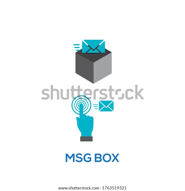 Creative Msg Box Icon Symbol Stock Vector (Royalty Free) 1763519321 ...