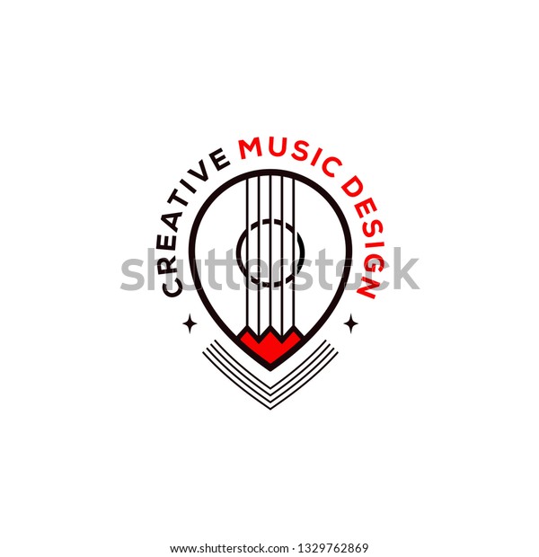 Creative Music Logo Designs Point Location Stock Vector (Royalty Free ...