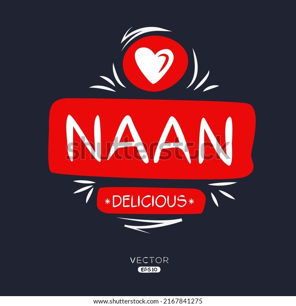 Creative Naan Logo Naan Sticker Vector: เวกเตอร์สต็อก (ปลอดค่าลิขสิทธิ์ ...