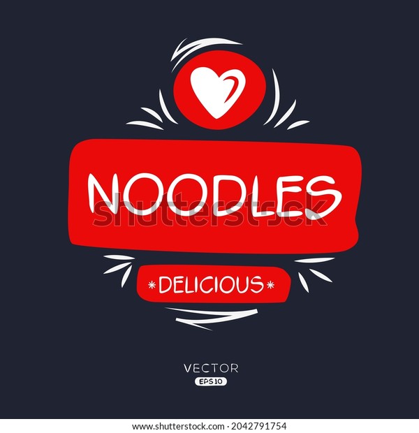 Creative Noodles Logo Noodles Sticker Vector Stock Vector (Royalty Free ...