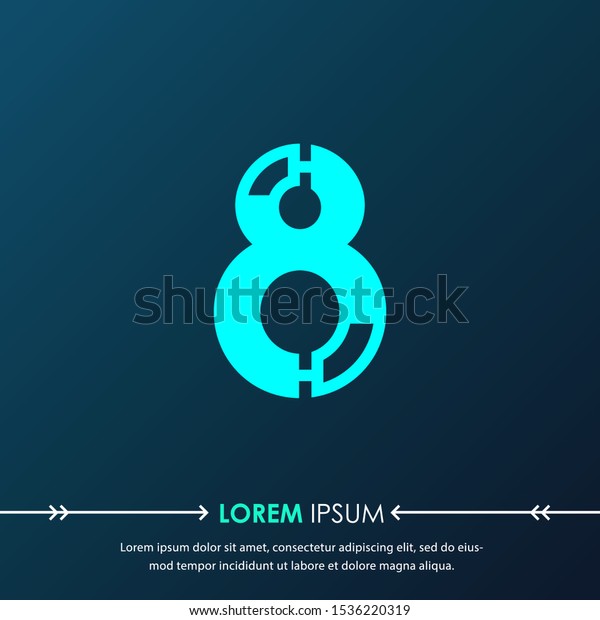 Creative Number Eight Digital Circuit Style Stock Vector (Royalty Free ...