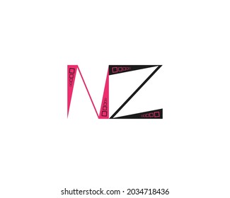 Creative Nz Letter Logo Design Template Stock Vector (Royalty Free ...