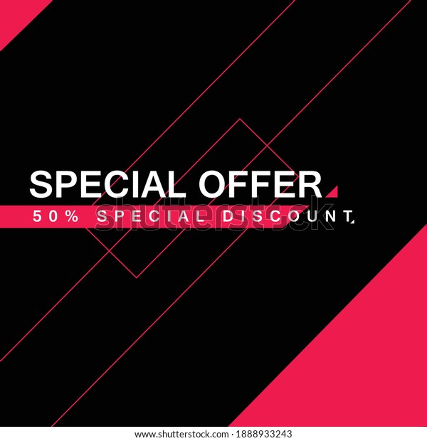 Creative Offer Banner Design Special Offer Stock Vector (Royalty Free ...
