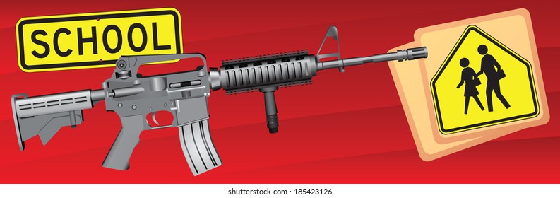 Creative On Weapons School Vector Illustration Stock Vector (Royalty ...