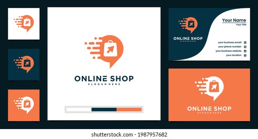 Creative Online Shop Logo Designs Template Stock Vector (Royalty Free ...