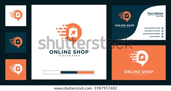 Creative Online Shop Logo Designs Template Stock Vector (Royalty Free ...