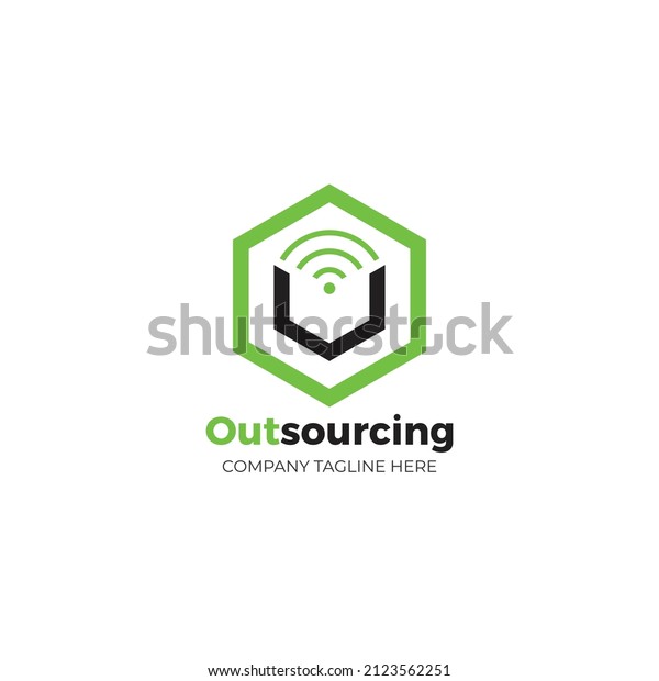 Creative Out Sourcing Logo Design Stock Vector (Royalty Free ...