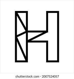Creative Outline Letter H Logo Vector Stock Vector (Royalty Free ...