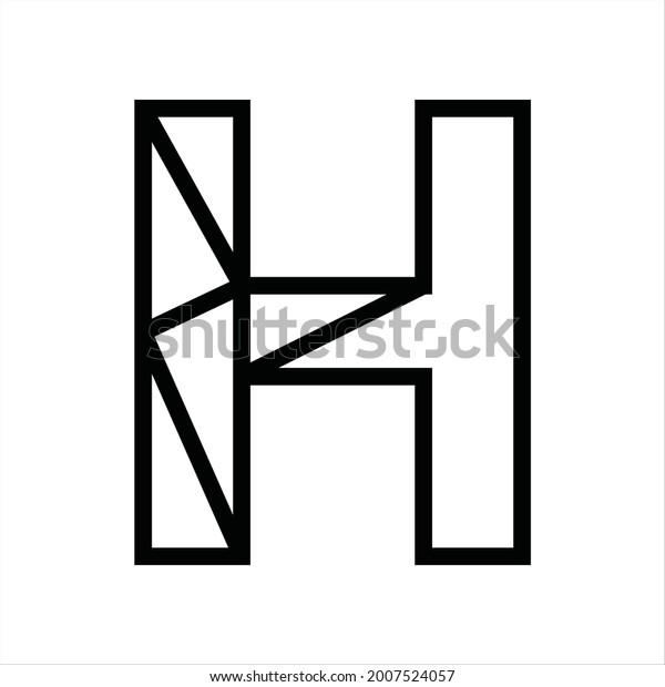 Creative Outline Letter H Logo Vector Stock Vector (Royalty Free ...