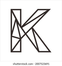 Creative Outline Letter K Logo Vector Stock Vector (Royalty Free ...