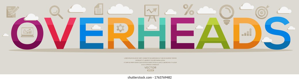 Creative Overheads Designletters Iconsvector Illustration Stock Vector ...