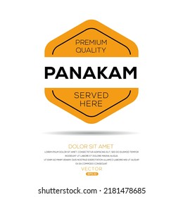 Creative Panakam Drink Panakam Sticker Vector Stock Vector (Royalty ...