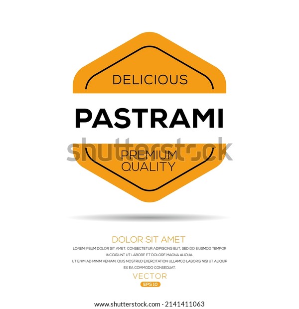 Creative Pastrami Logo Pastrami Sticker Vector: เวกเตอร์สต็อก (ปลอดค่า ...