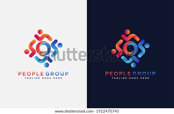 Creative People Group Logo Design Colorful Stock Vector (Royalty Free ...