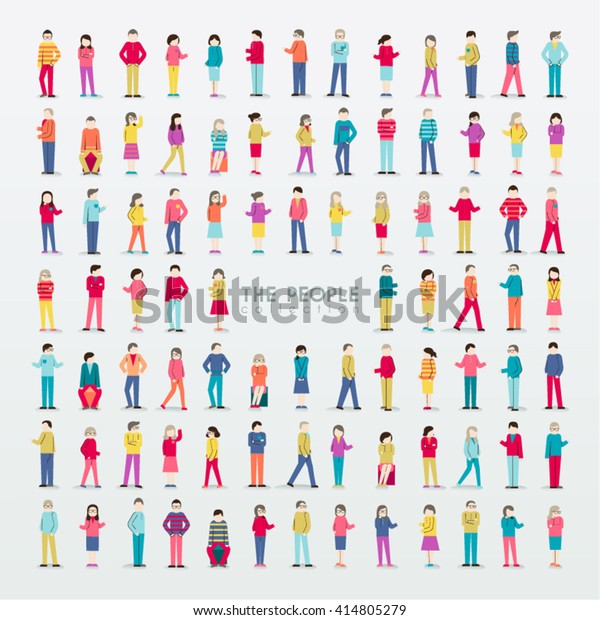 Creative People Icon Collection Vector Design Stock Vector (Royalty ...