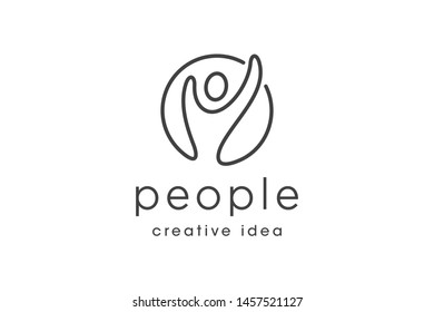 Creative People Logo Design Template Stock Vector (Royalty Free ...
