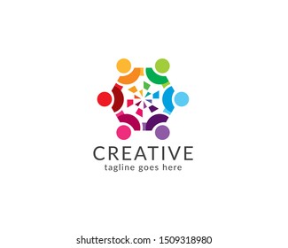 Creative People Logo Vector Design Template Stock Vector (Royalty Free ...