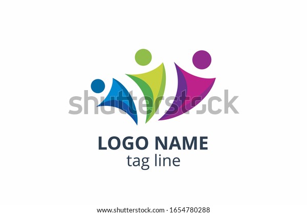 Creative People Silhouette Design Template Icon Stock Vector (Royalty ...