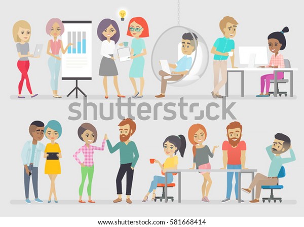 Creative People Vector Illustration: เวกเตอร์สต็อก (ปลอดค่าลิขสิทธิ์ ...