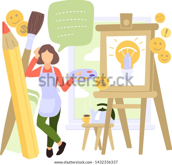 Creative People Vector Man Woman Character Stock Vector (Royalty Free ...
