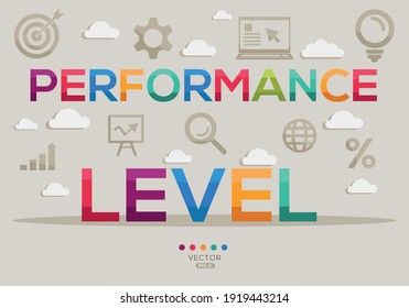 Creative Performance Level Banner Word Icon Stock Vector (Royalty Free ...