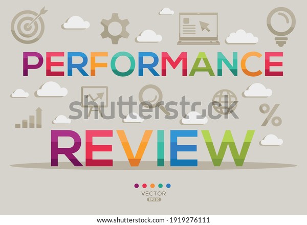Creative Performance Review Banner Word Icon Stock Vector (Royalty Free ...