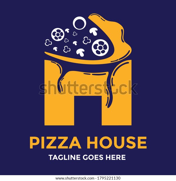 Creative Pizza House Logo Design Stock Vector (Royalty Free) 1795221130 ...