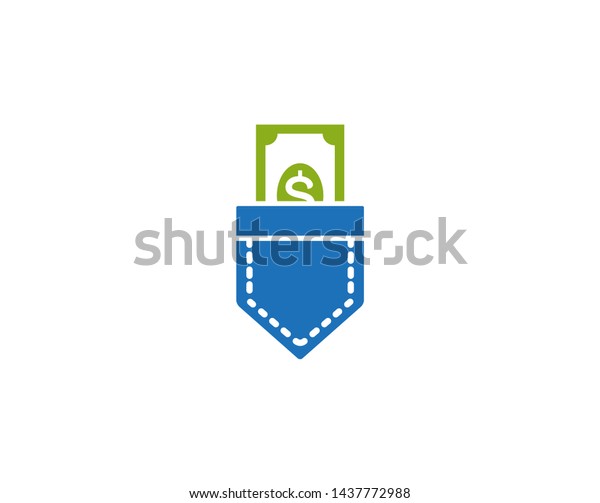 Creative Pocket Money Logo Design Symbol Stock Vector (Royalty Free ...