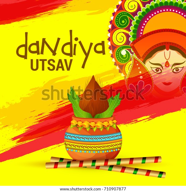 Creative Poster Flyer Dandiya Utsav Celebrationnavratri Stock Vector ...