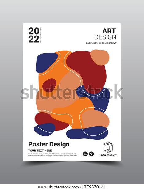 Creative Poster Magazine Design Template Cool Stock Vector (Royalty ...