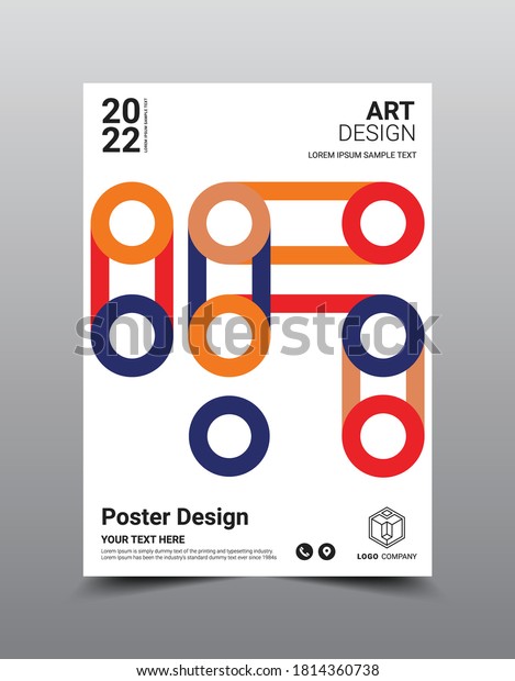 Creative Poster Magazine Design Template Cool Stock Vector (Royalty ...