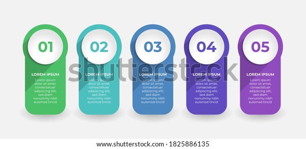 Creative Presentation Label Design Infographics 5 Stock Vector (Royalty ...