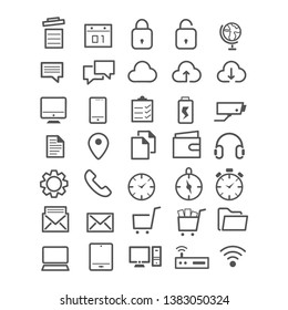 Creative Professional Designs Different Icons Set Stock Vector (Royalty ...