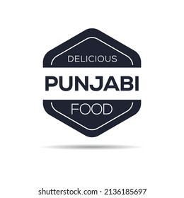 Creative Punjabi Food Logo Sticker Badge Stock Vector (Royalty Free ...