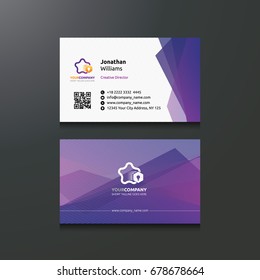 Modern Colorful Business Card Template Presentation Stock Vector ...