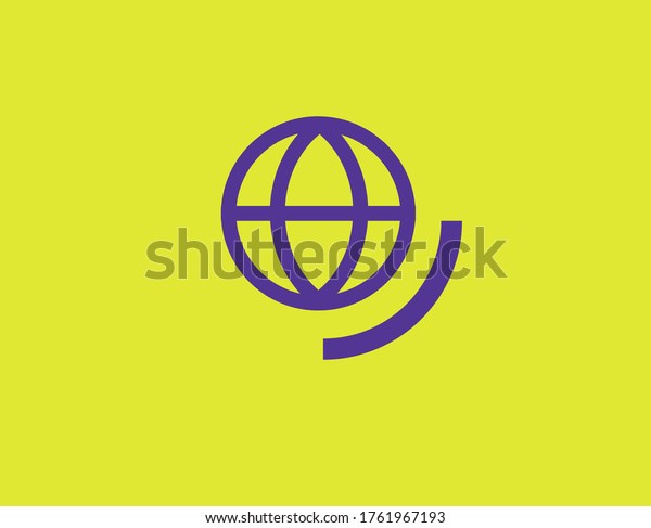 Creative Purple Logo Icon On Yellow Stock Vector (Royalty Free ...