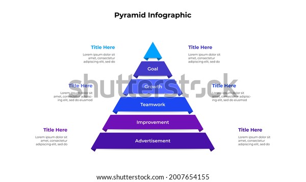 Creative Pyramid Infographic 6 Options Steps Stock Vector (Royalty Free ...