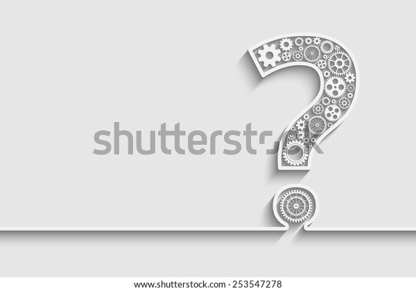 Creative Question Mark Gears Eps10 Vector: เวกเตอร์สต็อก (ปลอดค่า ...