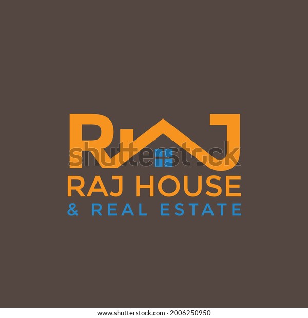 Creative Raj Real Estate Logo Design Stock Vector (Royalty Free ...