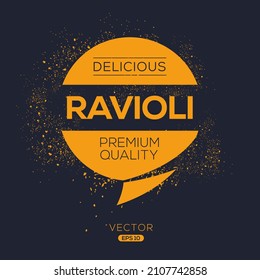 Creative Ravioli Logo Ravioli Sticker Vector Stock Vector (Royalty Free ...
