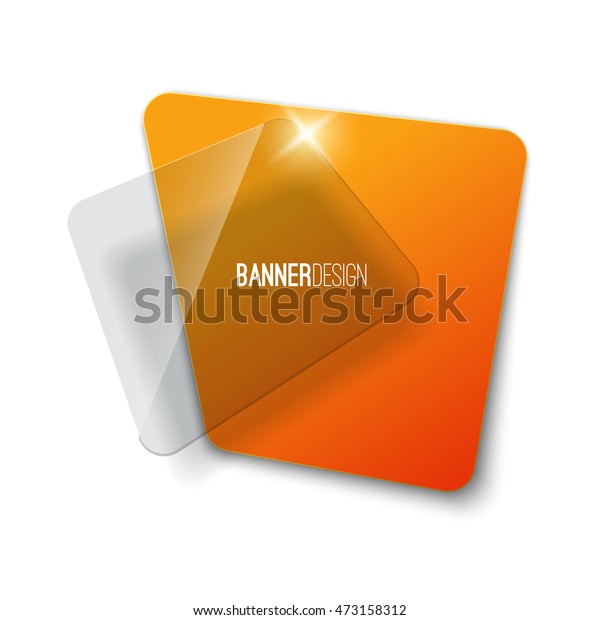 Creative Realistic Abstract Transparent Banner Design Stock Vector ...