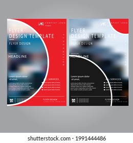 Creative Red Black Colour Flyer Design Stock Vector (Royalty Free ...
