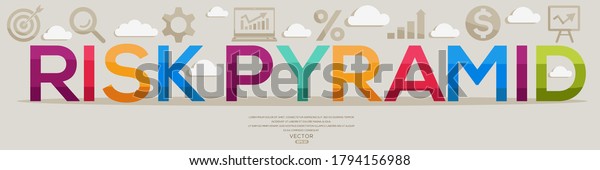 Creative Risk Pyramid Designletters Iconsvector Illustration Stock ...