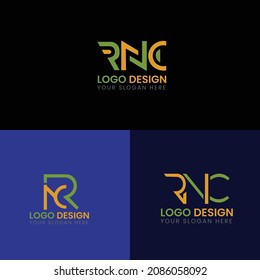Creative Rnc Letter Logo Design Stock Vector (Royalty Free) 2086058092