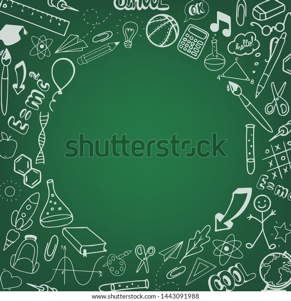 Creative Round Frame Created Hand Drawn Stock Vector (Royalty Free ...