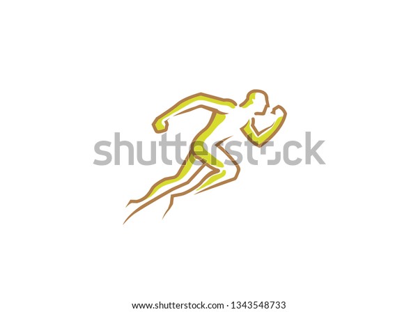 Creative Running Person Body Logo Stock Vector (Royalty Free ...