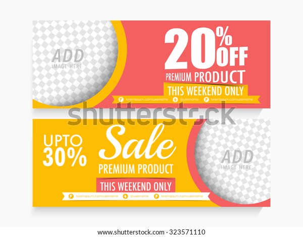 Creative Sale Website Header Banner Set Stock Vector (Royalty Free ...