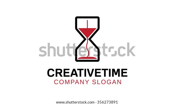 Creative Sand Hour Logo Glass Design Stock Vector (Royalty Free ...