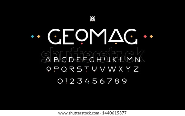 Creative Sans Serif Font Stylized Geometric Stock Vector (Royalty Free ...