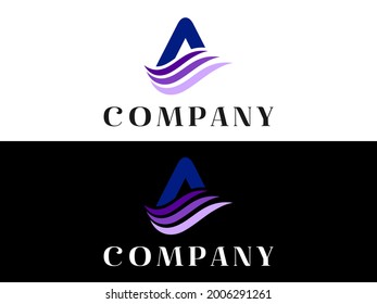 Creative Sea Wave Letter Logo Designs Stock Vector (Royalty Free ...
